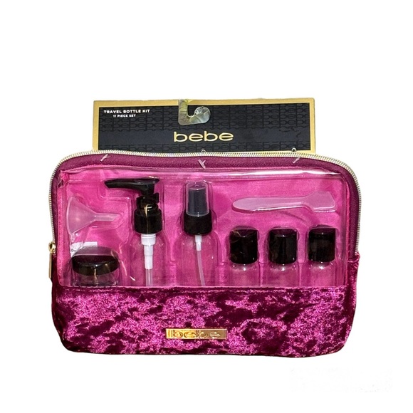 bebe | Bags | New Bebe 1 Piece Travel Bottle Kit In A Deep Magenta Part ...